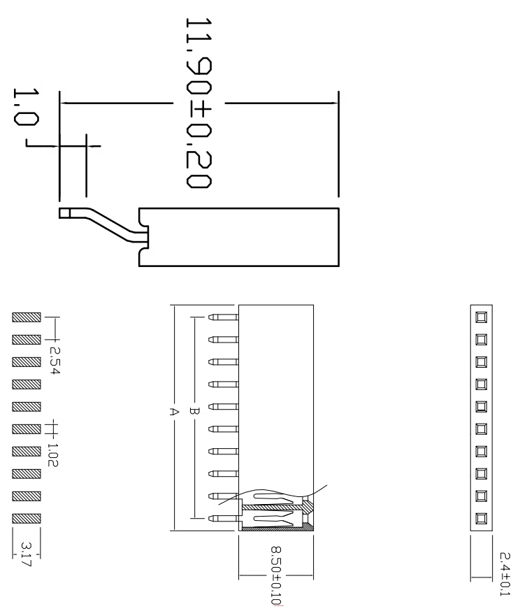 CXT – Từ ý tưởng đến sản phẩm - Jump cái đơn SMD 2.54mm 1x8P 8.5mm