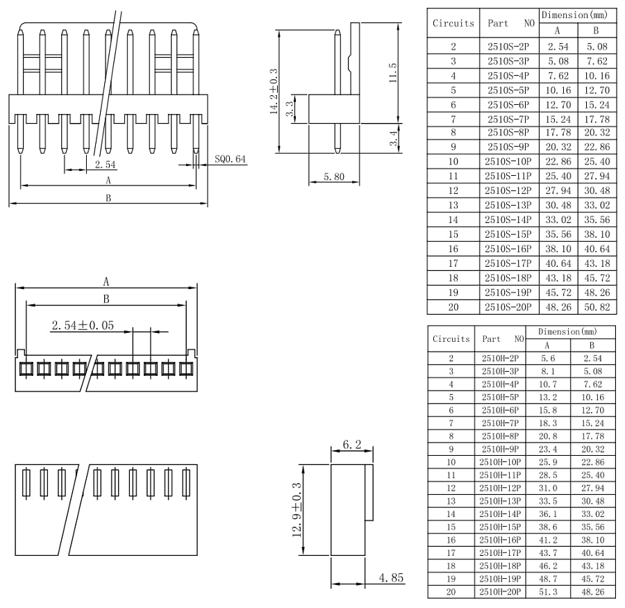 CXT – Từ ý tưởng đến sản phẩm - Cầu đấu KF2510-4P 2.54mm thẳng (bộ)
