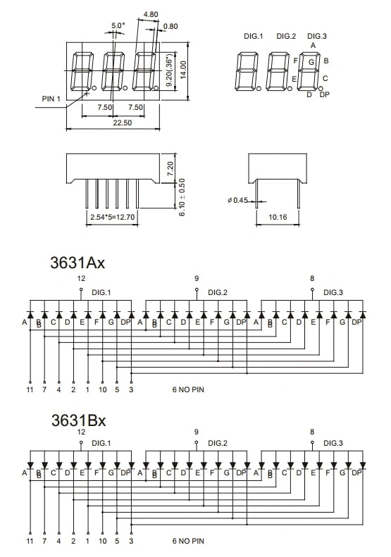 CXT – Từ ý tưởng đến sản phẩm - LED 7 thanh 0.36 Inch 3 số màu đỏ K ...