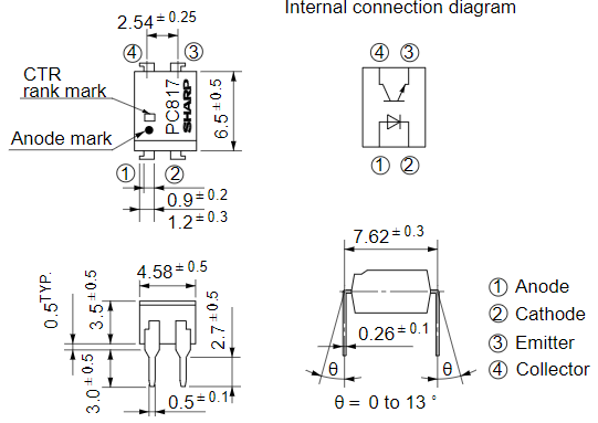 CXT – Từ ý tưởng đến sản phẩm - PC817X3NSZ9F SHARP PC817C Optoisolator 5KV TRANS DIP-4