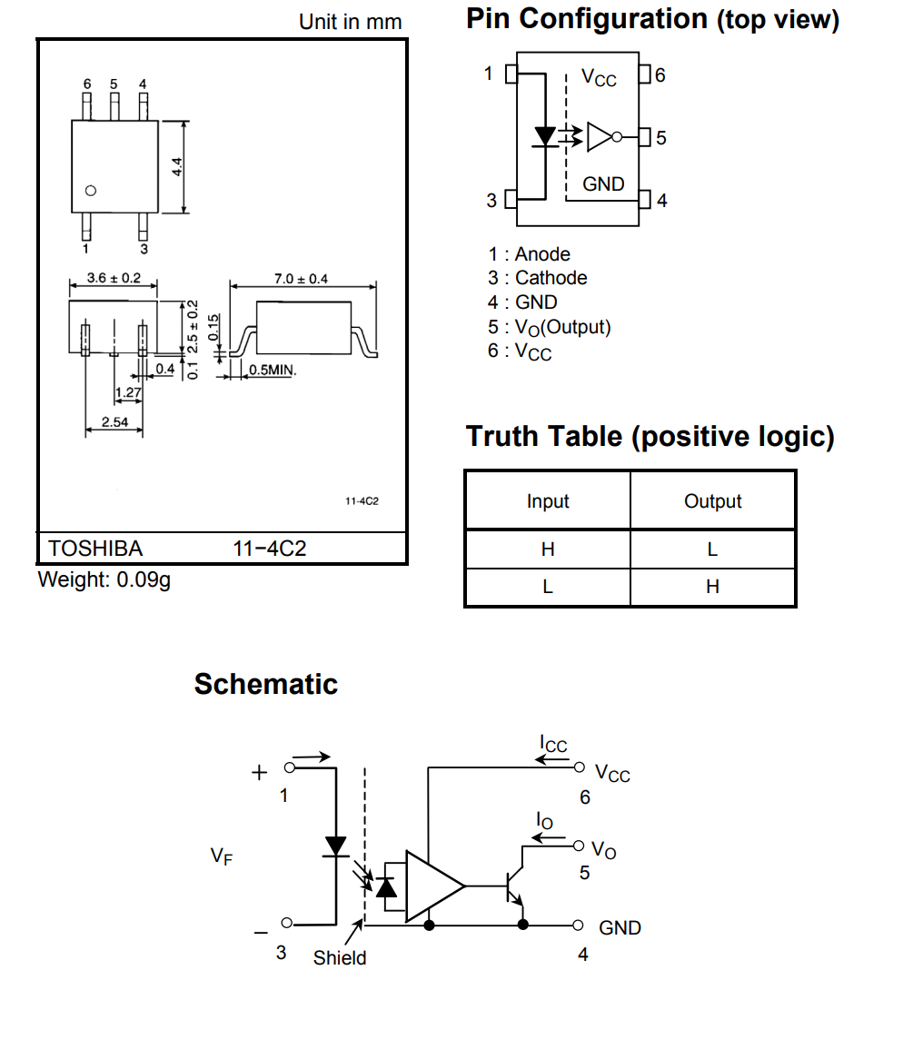 CXT – Từ ý tưởng đến sản phẩm - TLP115A High Speed Optocouplers 2500Vrms 10Mbit/s SOP-5