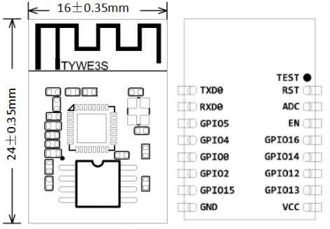 CXT – Từ ý tưởng đến sản phẩm - TYWE3S SMD Module Wifi