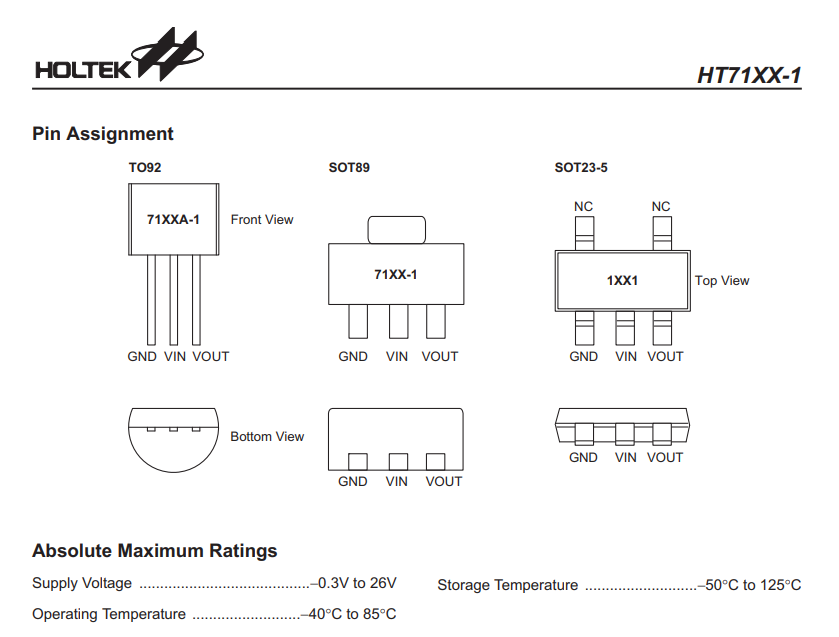 CXT – Từ ý tưởng đến sản phẩm - HT7133-1 IC Nguồn 3.3V 0.03A SOT-89
